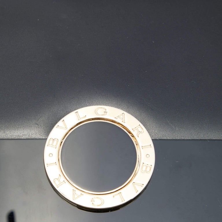 Bvlgari Black Leather and Perspex Medium Flap Crossbody Bag at 1stDibs