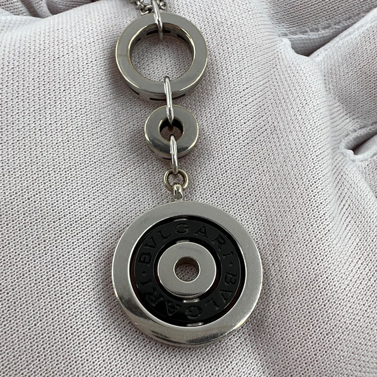 Bvlgari Bulgari Astrale Cerchi 18k White Gold Black Ceramic Circle Disk ...