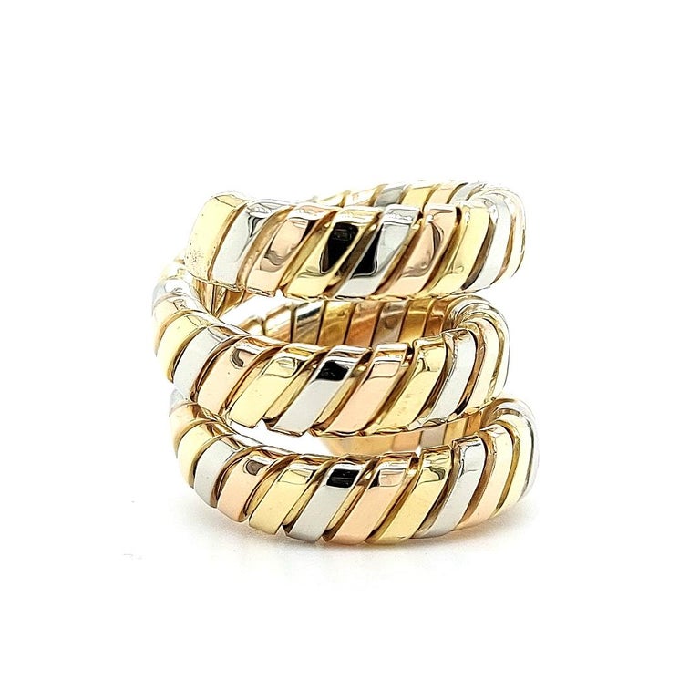 Bvlgari Bulgari Tubogas 18 Karat Yellow White, Rose Gold Flexible Wrap ...