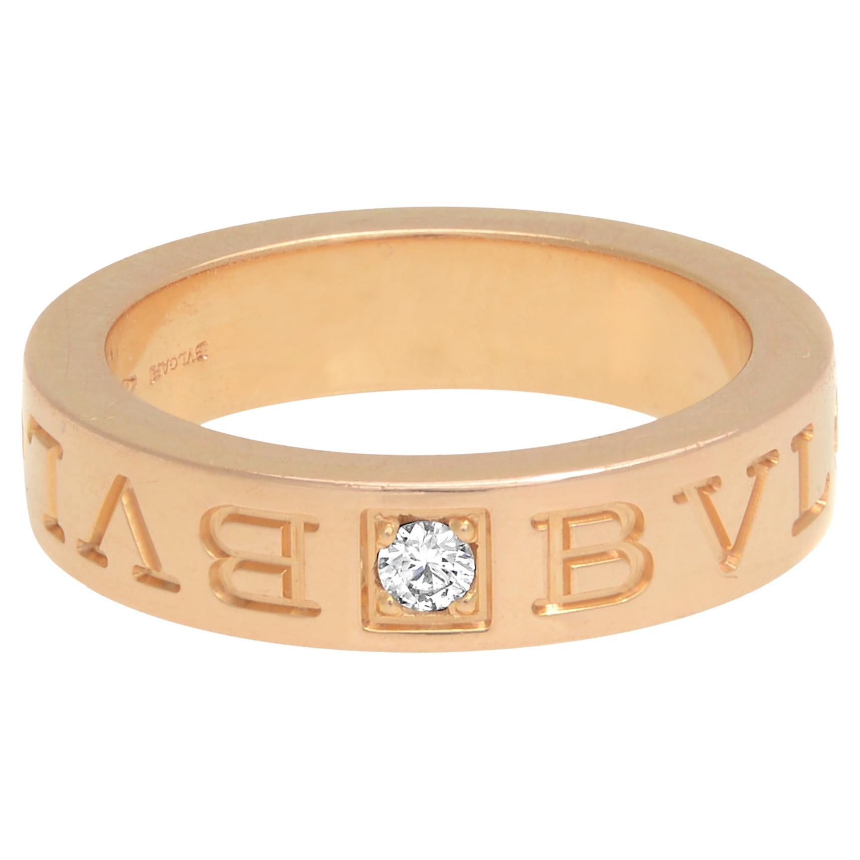 Bvlgari Serpenti Viper Rose Gold and Diamond Pavé Ring at 1stDibs