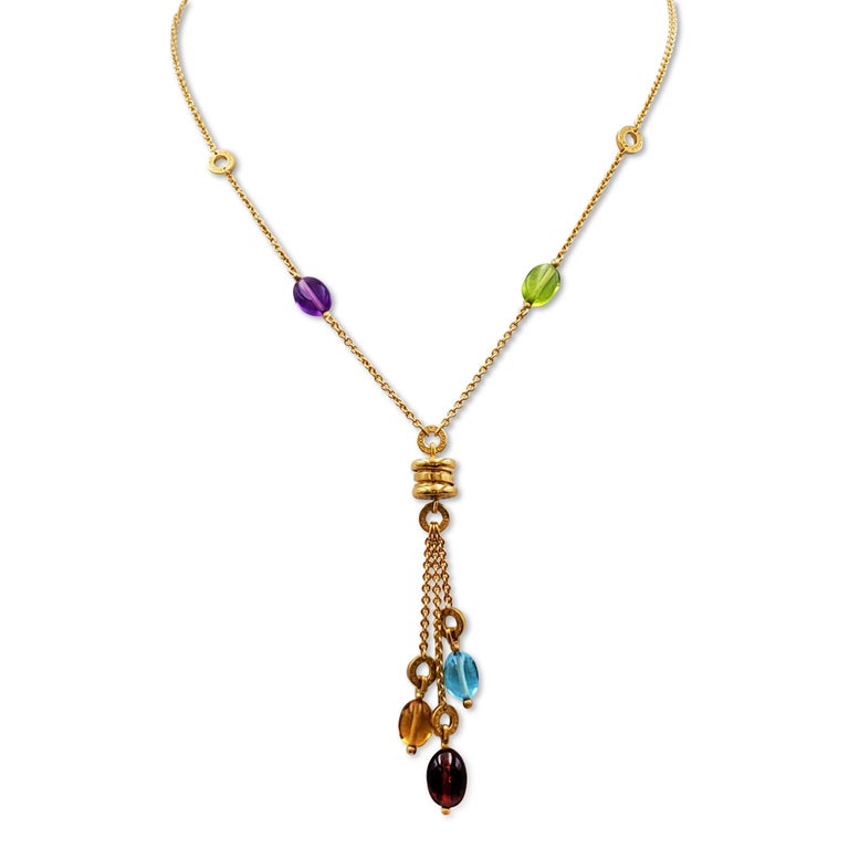 Bvlgari B.Zero Yellow Gold and Gemstone Necklace at 1stDibs