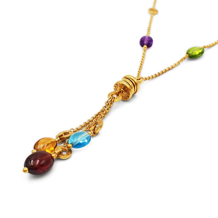 Bvlgari B.Zero Yellow Gold and Gemstone Necklace at 1stDibs