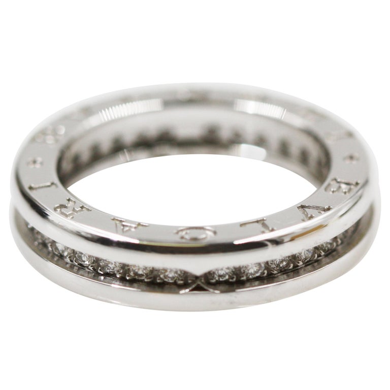 Bvlgari B.Zero1 18 Karat White Gold Diamond Ring For Sale at 1stDibs ...