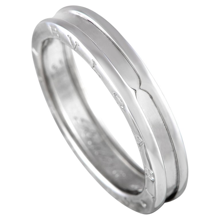Bvlgari B.zero1 Bague à anneau simple en or blanc 18 carats En vente ...