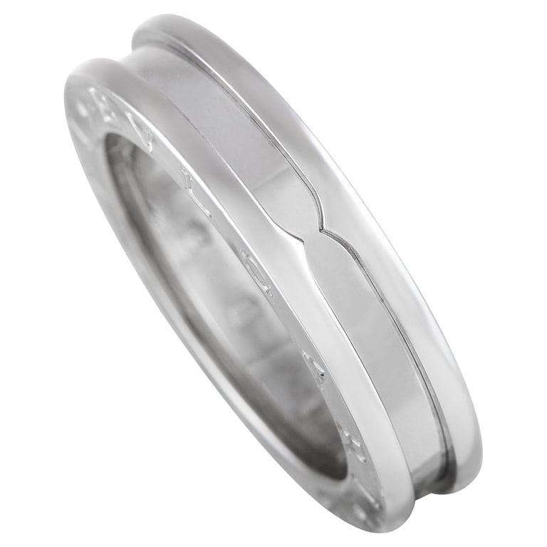 Bvlgari B.Zero1 18k White Gold Single Band Ring For Sale at 1stDibs