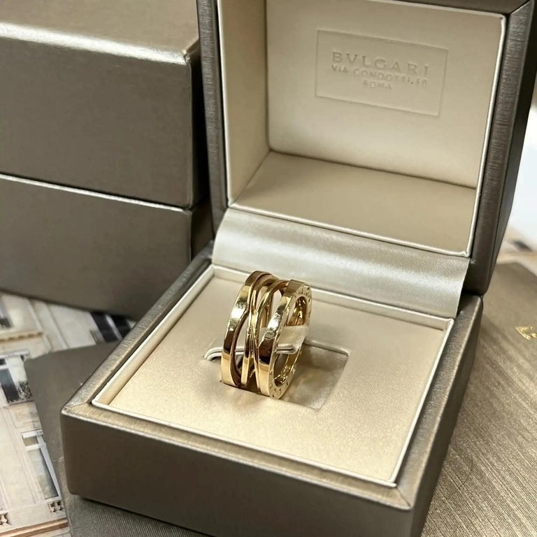 Bvlgari B.Zero1 Design Legend Three Band Ring 18K Rose Gold Size 53 US ...
