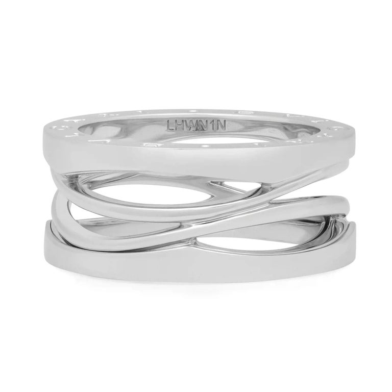 Bvlgari B.Zero1 Design Legend Three Band Ring 18K White Gold Size 54 US ...