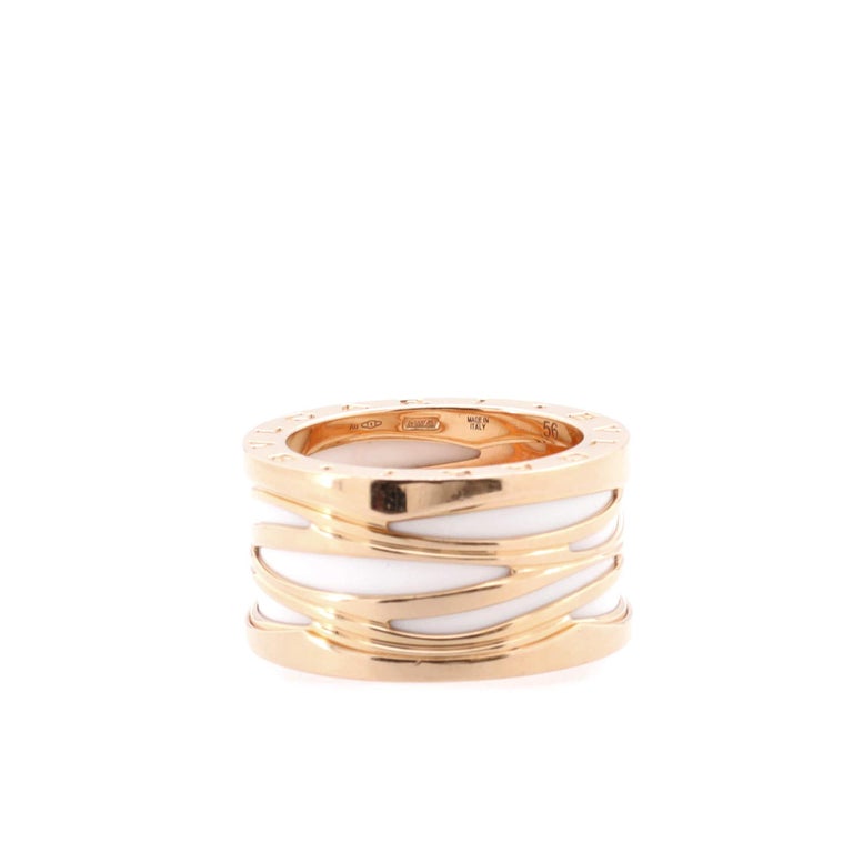 Bvlgari B.Zero1 Design Legend Zaha Hadid Four Band Ring 18k Rose Gold ...