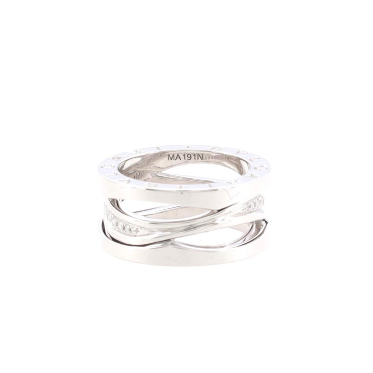 Bvlgari B.Zero1 Design Legend Zaha Hadid Three Band Ring 18k White Gold ...
