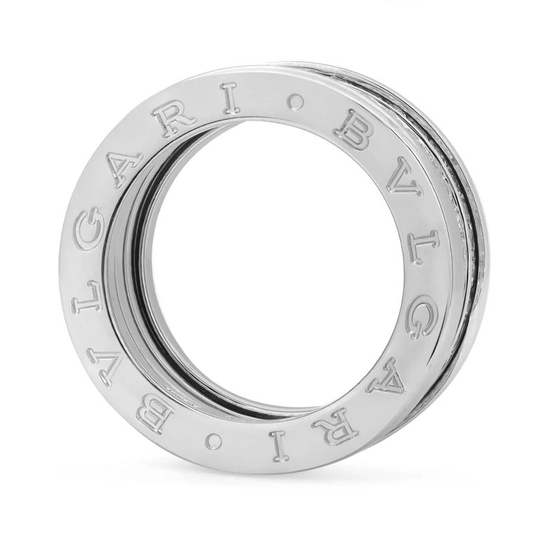 Bvlgari B.Zero1 Five Band Ring 18K White Gold Size 51 US 5 For Sale at 1stDibs