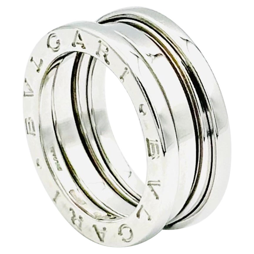 Bvlgari B.ZERO1 Logo Etched Three-Band Wide Modern Band Ring 18 Karat ...