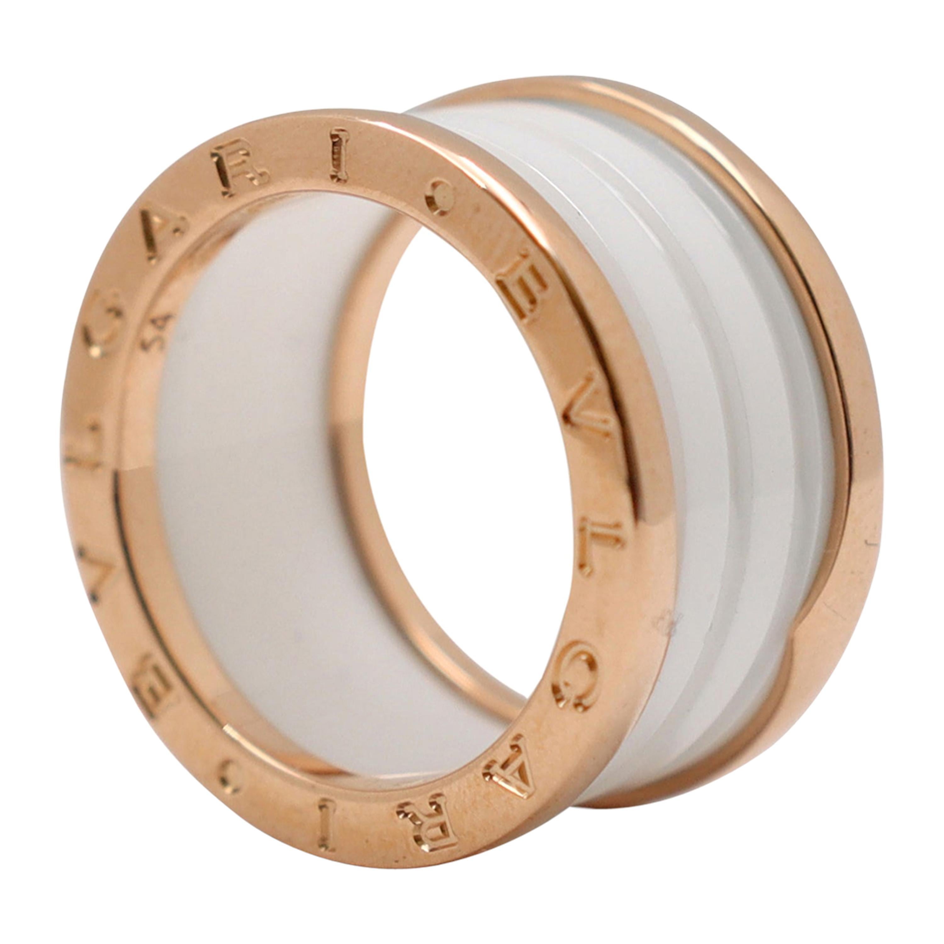 Bulgari B.Zero1 Ceramic Gold Ring at 1stDibs