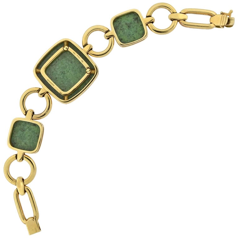 Bvlgari Contemporary Green Garnet "Theme Collection" Link Bracelet at ...