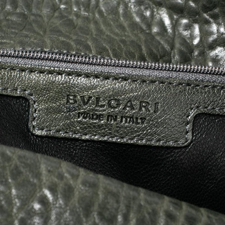 Bvlgari Dark Green Leather Leoni Shoulder Bag at 1stDibs