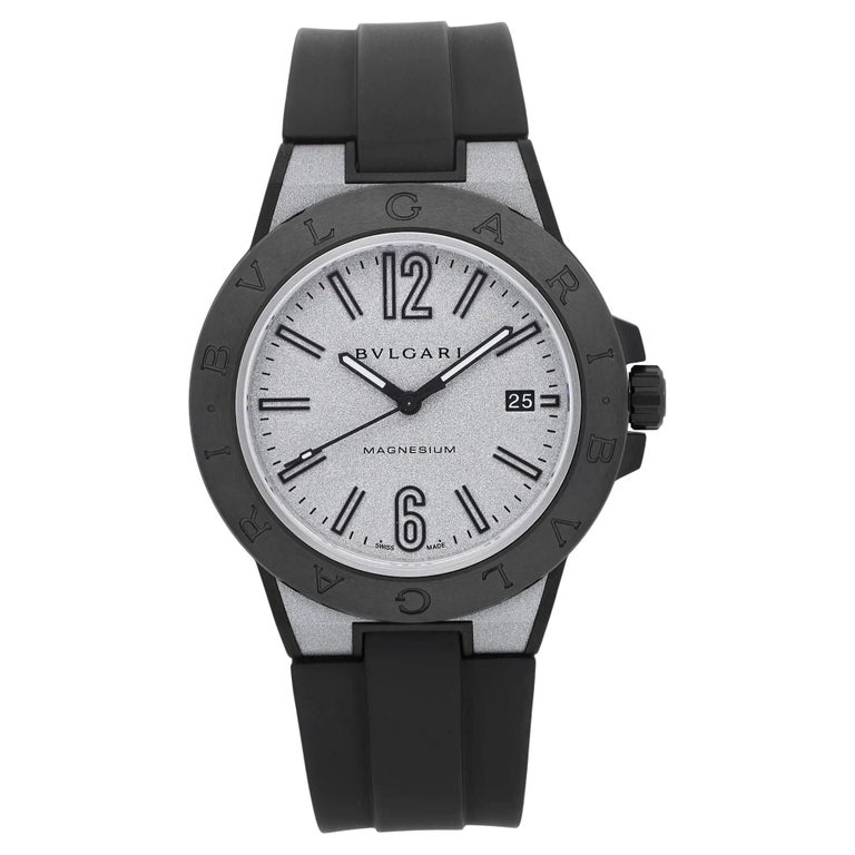 Bvlgari Diagono Magnesium Ceramic Silver Dial Automatic Mens Watch ...