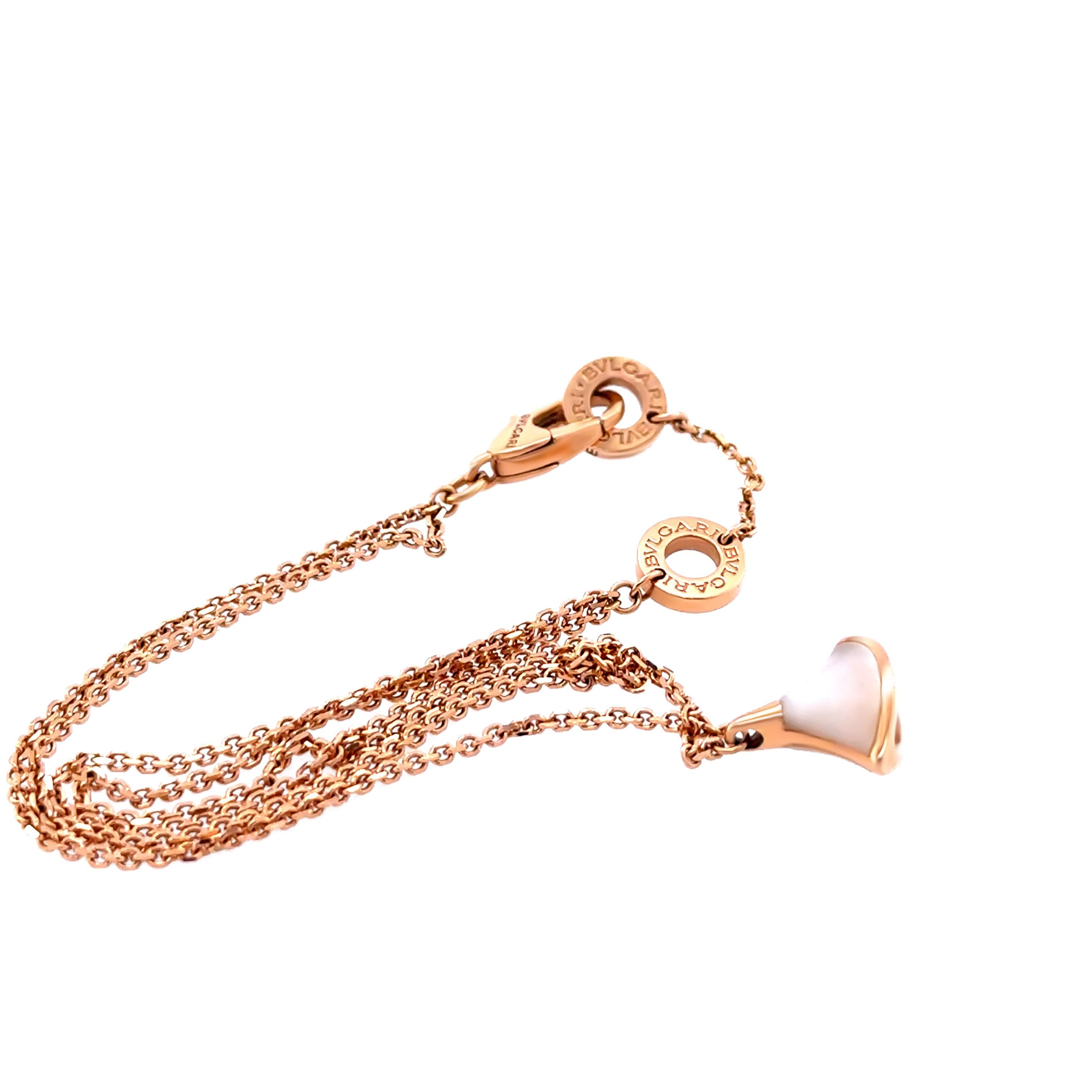 Bvlgari Divas’ Dream 18ct Rose Gold Mother-of-Pearl Bracelet 3.93g For ...