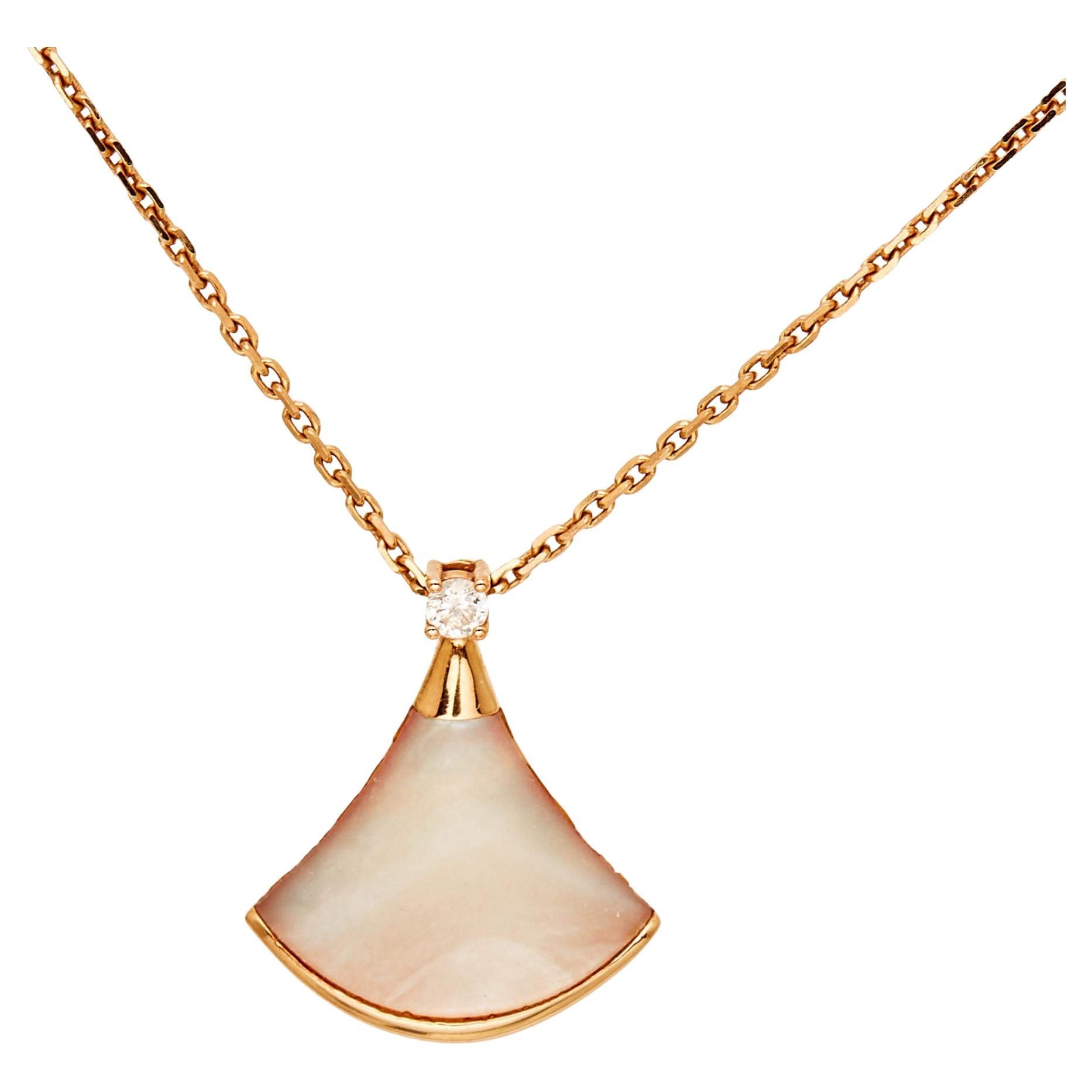 Bvlgari Bulgari Gelati Gelato Diamond White Mother of Pearl 18K R Gold ...