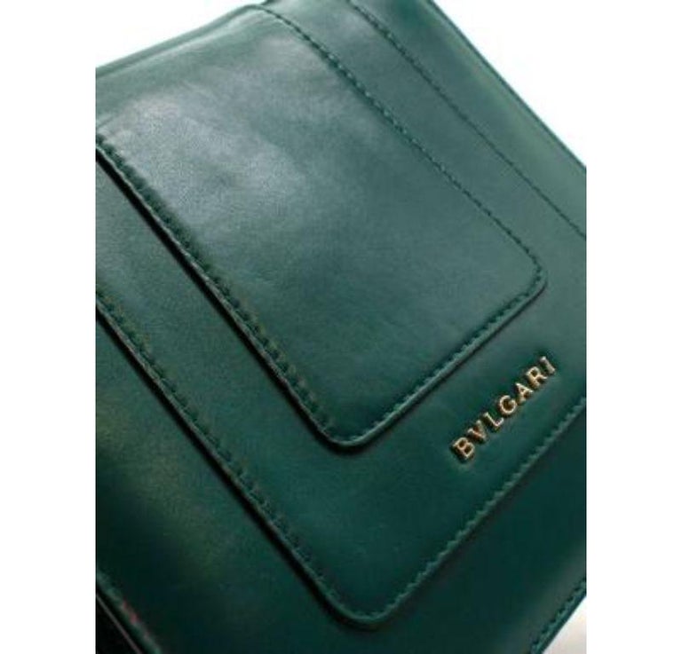 Bvlgari Emerald Green Leather Serpenti Forever Top-Handle Bag For Sale ...