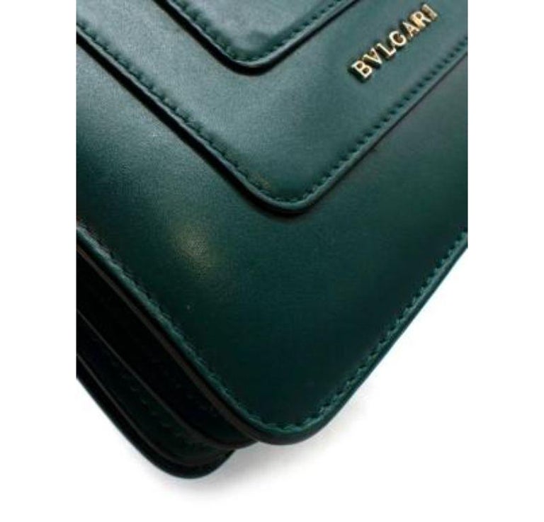 Bvlgari Emerald Green Leather Serpenti Forever Top-Handle Bag For Sale ...