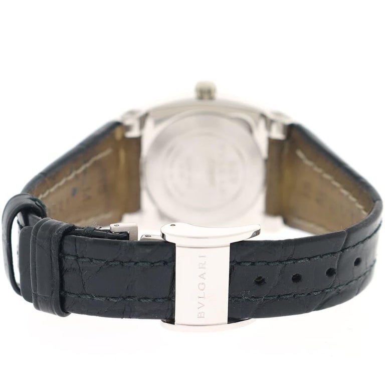 Bvlgari Ergon Ladies 18 Karat White Gold Factory Diamond Lugs and Dial Watch For Sale at 1stDibs