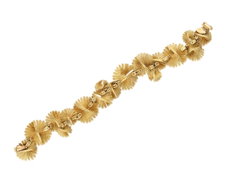 Bvlgari Gold Twisted Fan Bracelet For Sale at 1stDibs