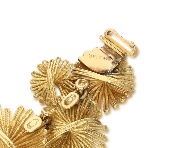 Bvlgari Gold Twisted Fan Bracelet For Sale at 1stDibs
