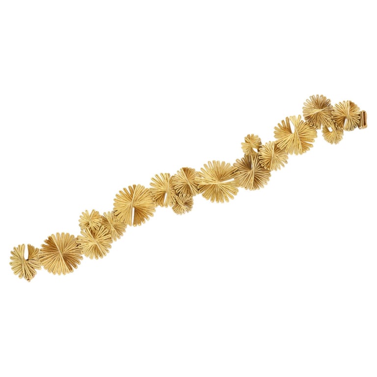 Bvlgari Gold Twisted Fan Bracelet For Sale at 1stDibs