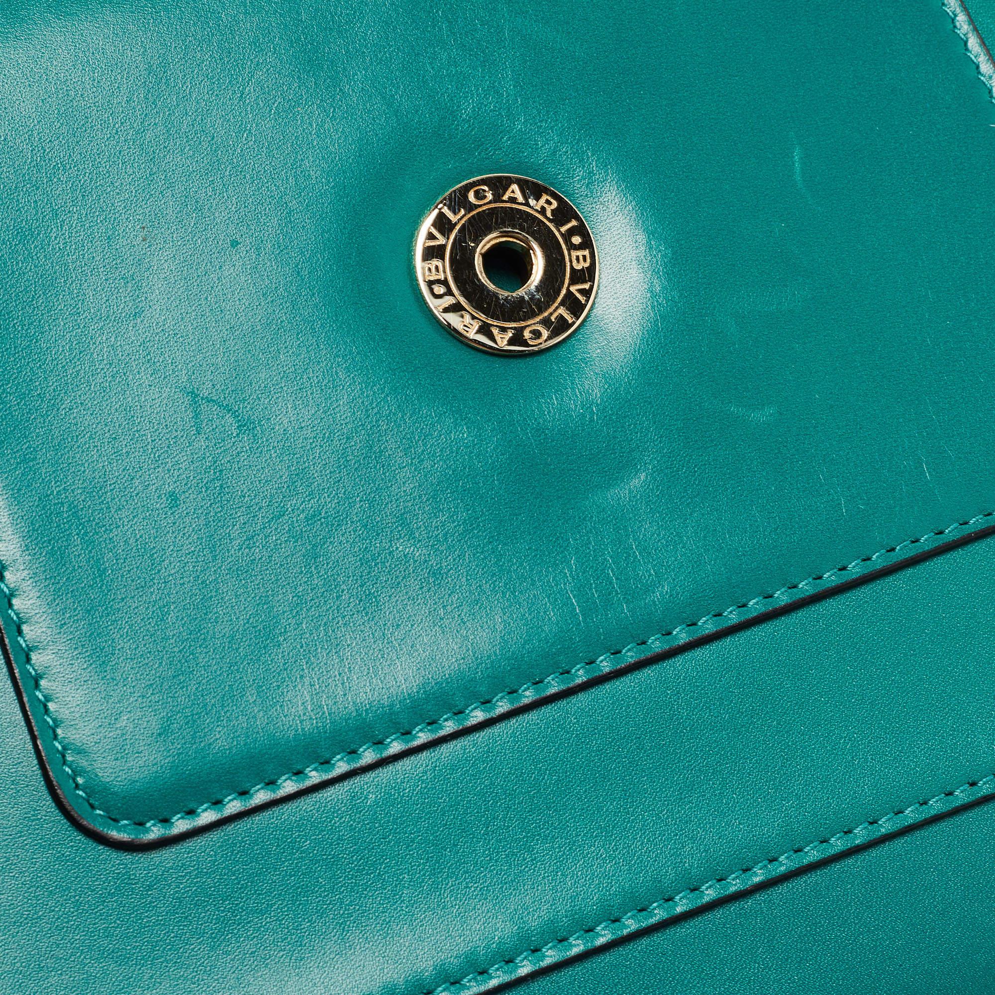 Bvlgari Green Leather Medium Serpenti Forever Flap Shoulder Bag For ...