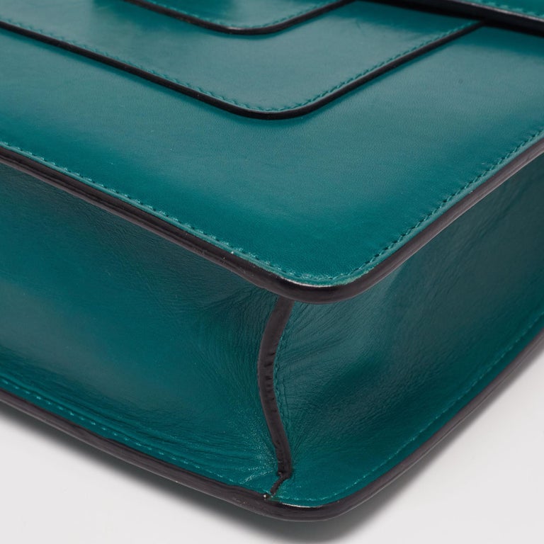 Bvlgari Green Leather Small Serpenti Forever Shoulder Bag at 1stDibs