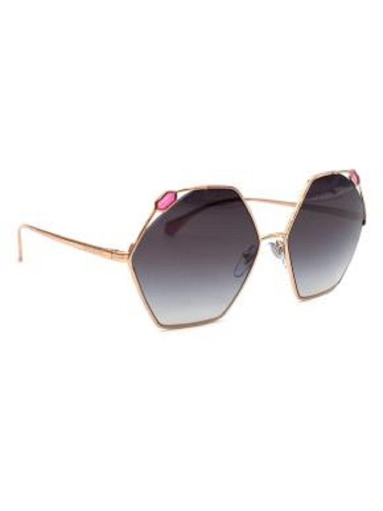 Bvlgari Hexagonal Jewelled Sunglasses For Sale at 1stDibs