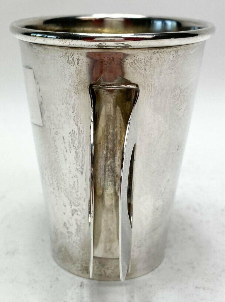 Bvlgari Italian Sterling Silver and Gold Wash Cup with Double Handled ...