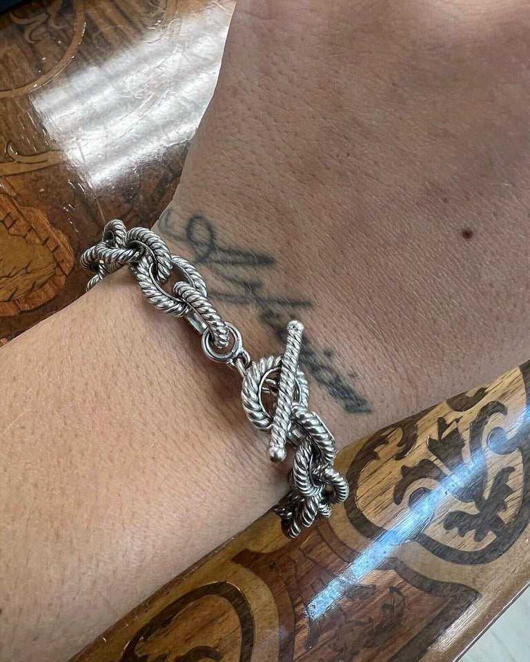 Bvlgari Italy 18k White Gold Toggle Link Bracelet Vintage For Sale at ...