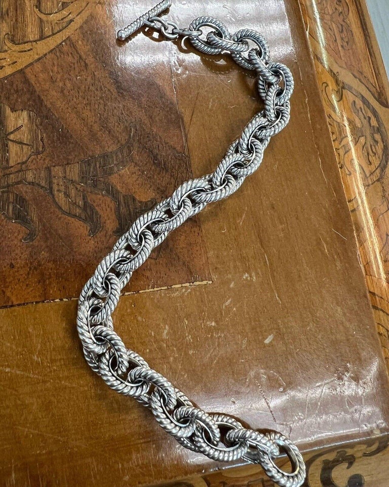 Bvlgari Italy 18k White Gold Toggle Link Bracelet Vintage For Sale at 1stDibs