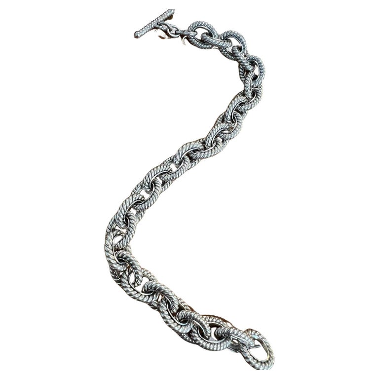Bvlgari Italy 18k White Gold Toggle Link Bracelet Vintage For Sale at ...