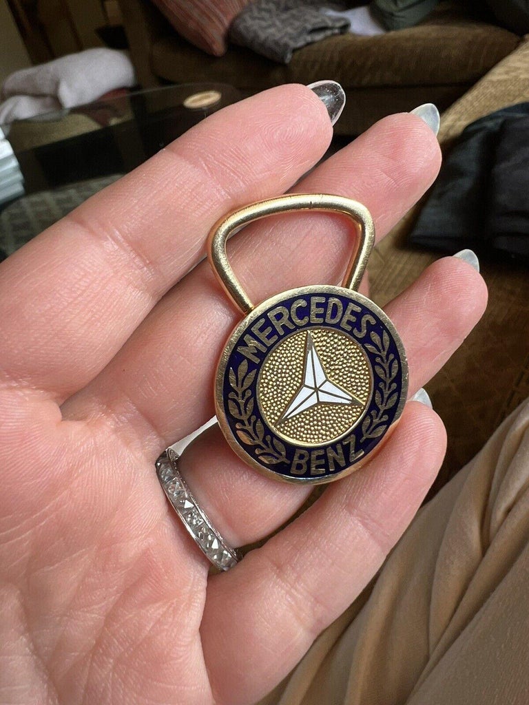 Bvlgari Italy 18k Yellow Gold and Enamel Mercedes Benz Padlock Pendant ...