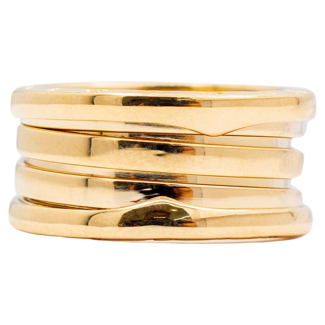 Bvlgari Ladies B. ZERO1 Four-Band 18K Yellow Gold Wedding Band Ring For Sale at 1stDibs