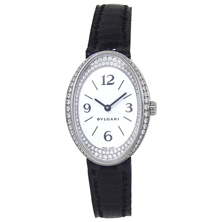 Bvlgari Oval OV 32 G, White Dial, Certified and Warranty at 1stDibs