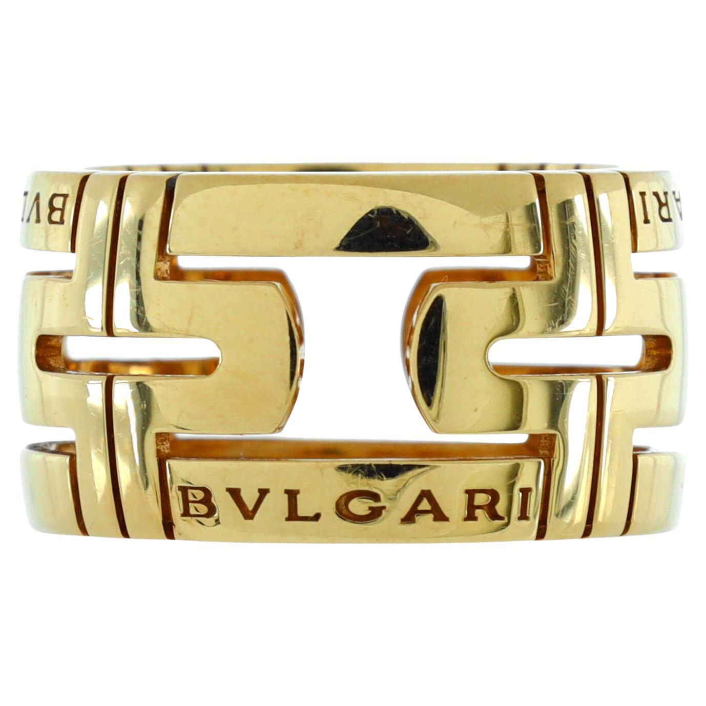 Bulgari Parentesi Gold Band Ring at 1stDibs | bvlgari parentesi ring ...