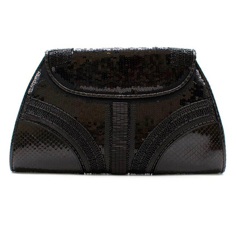 Bvlgari Python Embellished Lion Head Clutch Bag For Sale at 1stDibs