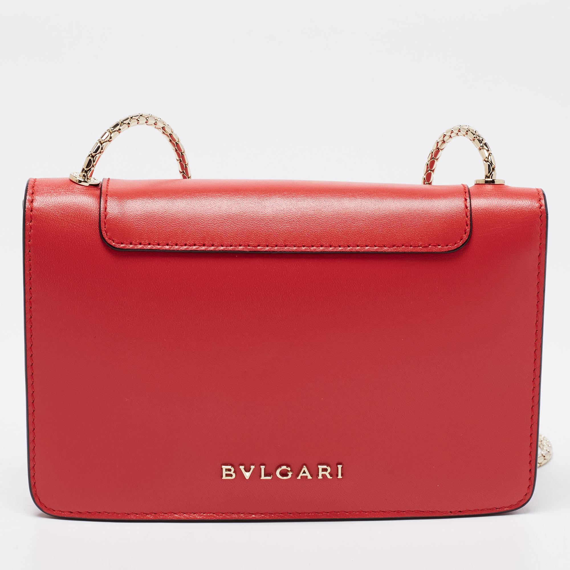 Bvlgari Red Leather Serpenti Forever Crossbody Bag at 1stDibs | bvlgari ...