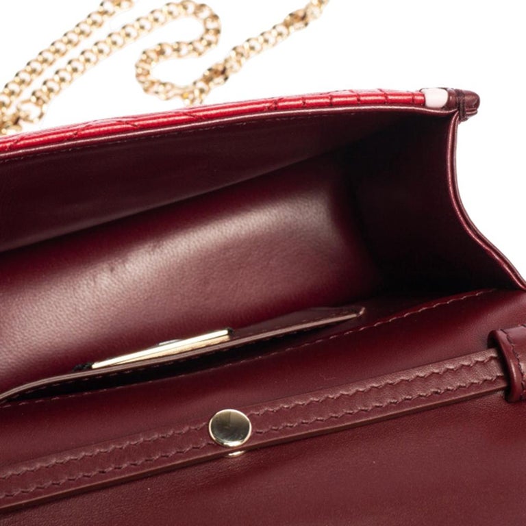 Bvlgari Ruby Red Diamond Blast Leather Mini Serpenti Forever Crossbody ...
