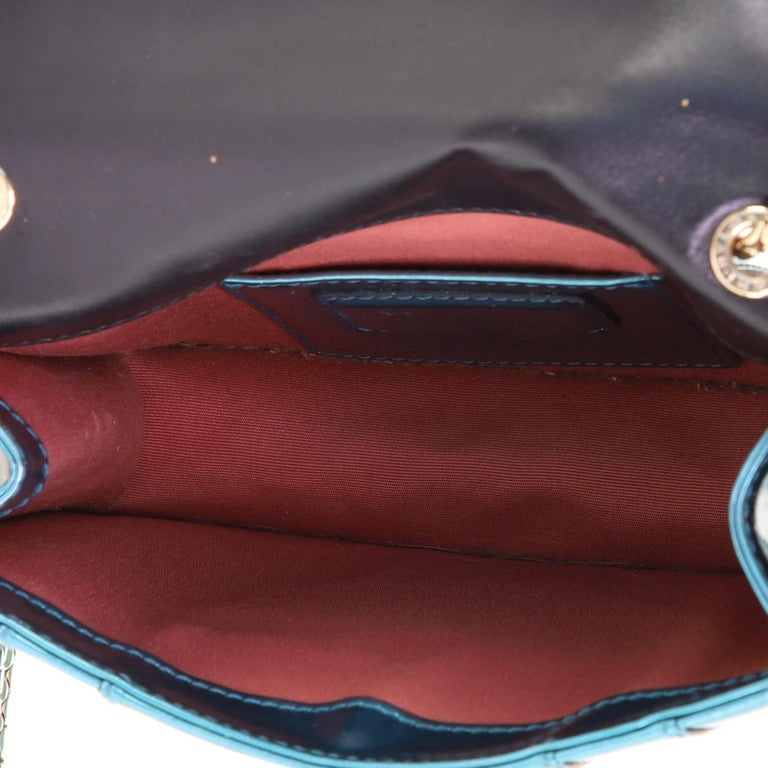 Bvlgari Serpenti Forever Square Shoulder Bag Metallic Leather Small For ...