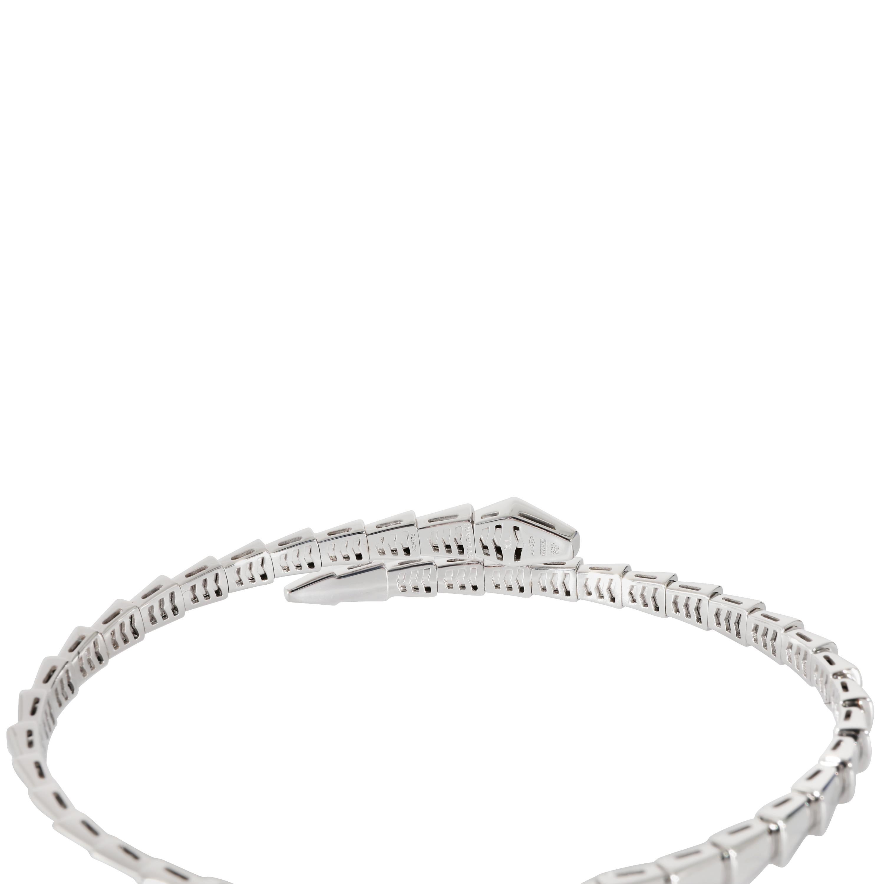 Bvlgari Serpenti Viper Bracelet in 18k White Gold, Size XL For Sale at ...