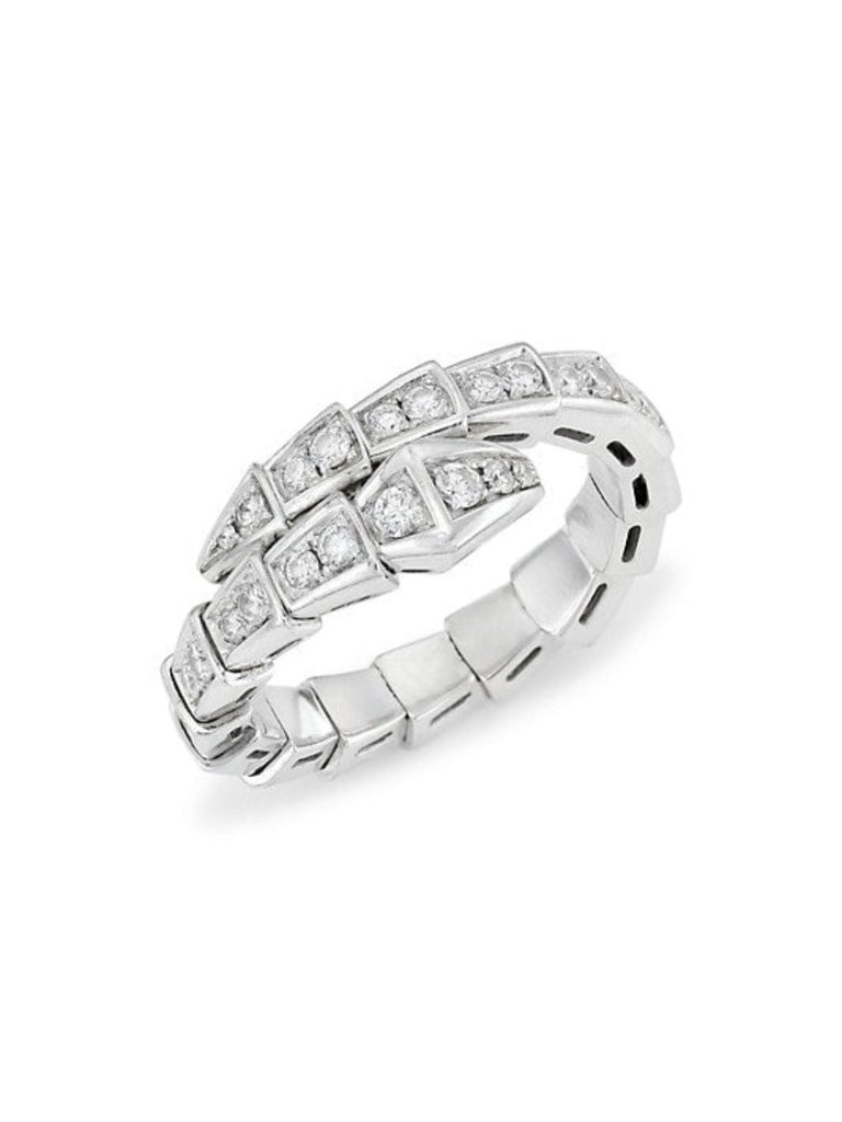 Bvlgari Serpenti Viper Diamond Wrap Ring For Sale at 1stDibs