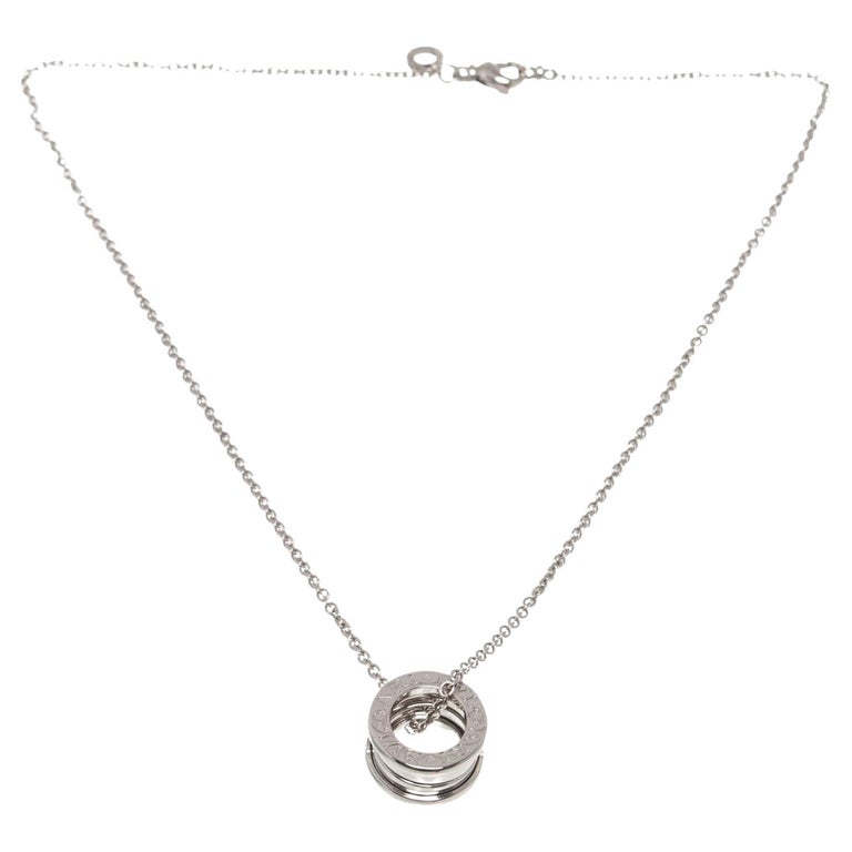 Bvlgari Silver B.Zero 1 Pendant Necklace at 1stDibs