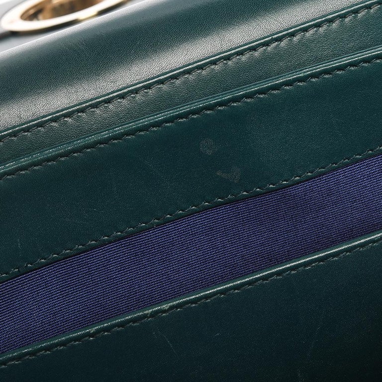 Bvlgari Teal/Black Leather and Perspex Medium Flap Cover Bag at 1stDibs