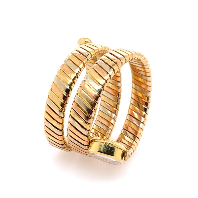 Bvlgari Tri-Color Bracelet Watch For Sale at 1stDibs