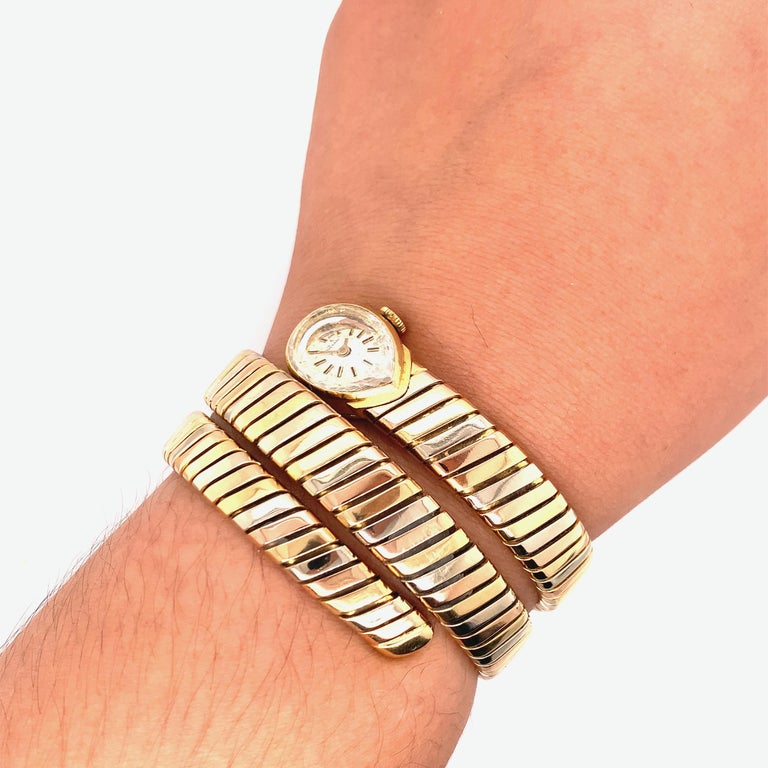 Bvlgari Tri-Color Bracelet Watch For Sale at 1stDibs