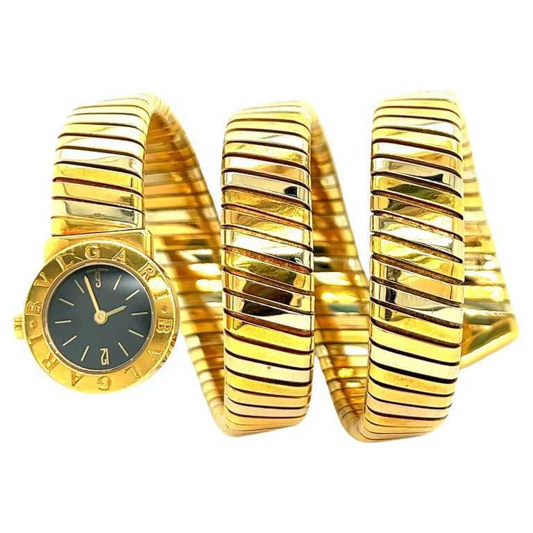 Bvlgari Tubogas Gold Wrap Wristwatch For Sale at 1stDibs