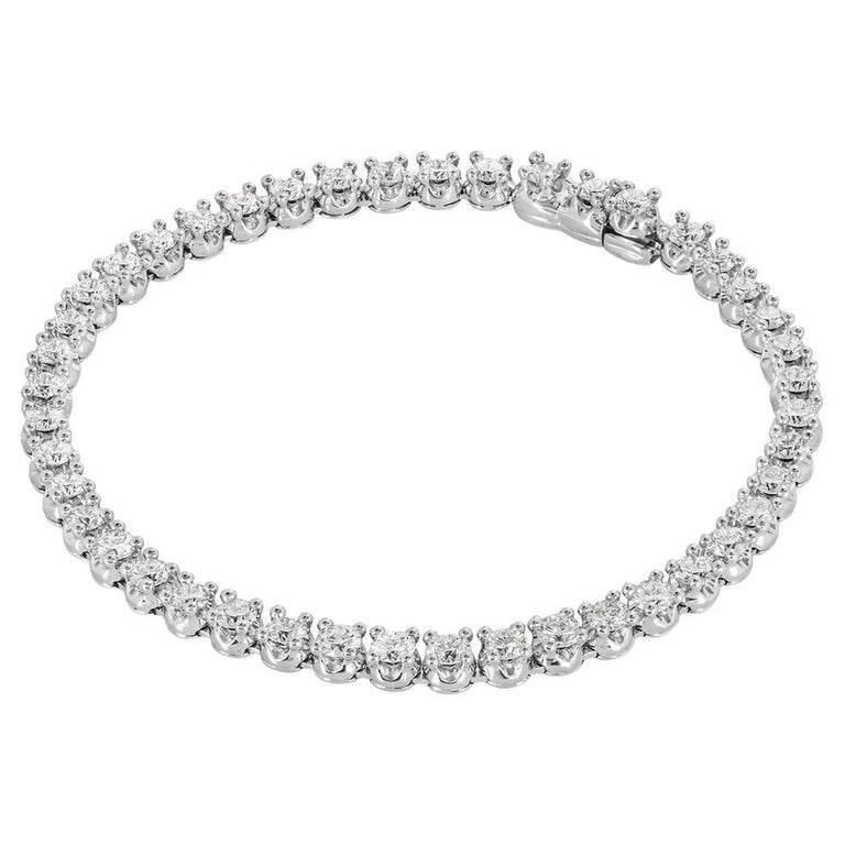 Bvlgari White Gold Diamond Corona Bracelet 4.62ct For Sale at 1stDibs